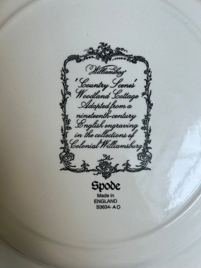 Spode Blue Room Collection - "rural Scenes" Decorative Plate - 1882 - Etsy