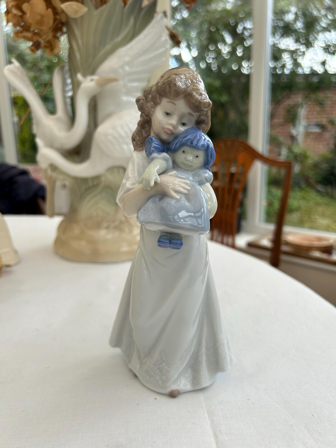 NAO Lladro Figurine: Girl With Doll, Handmade Spanish Porcelain - Etsy