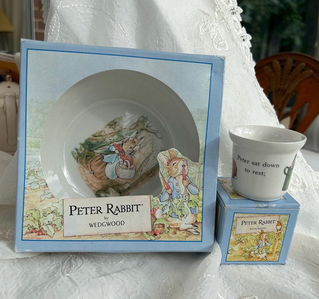 Peter Rabbit Beatrix Potter Set |wedgwood of Etruria Snack Play ...