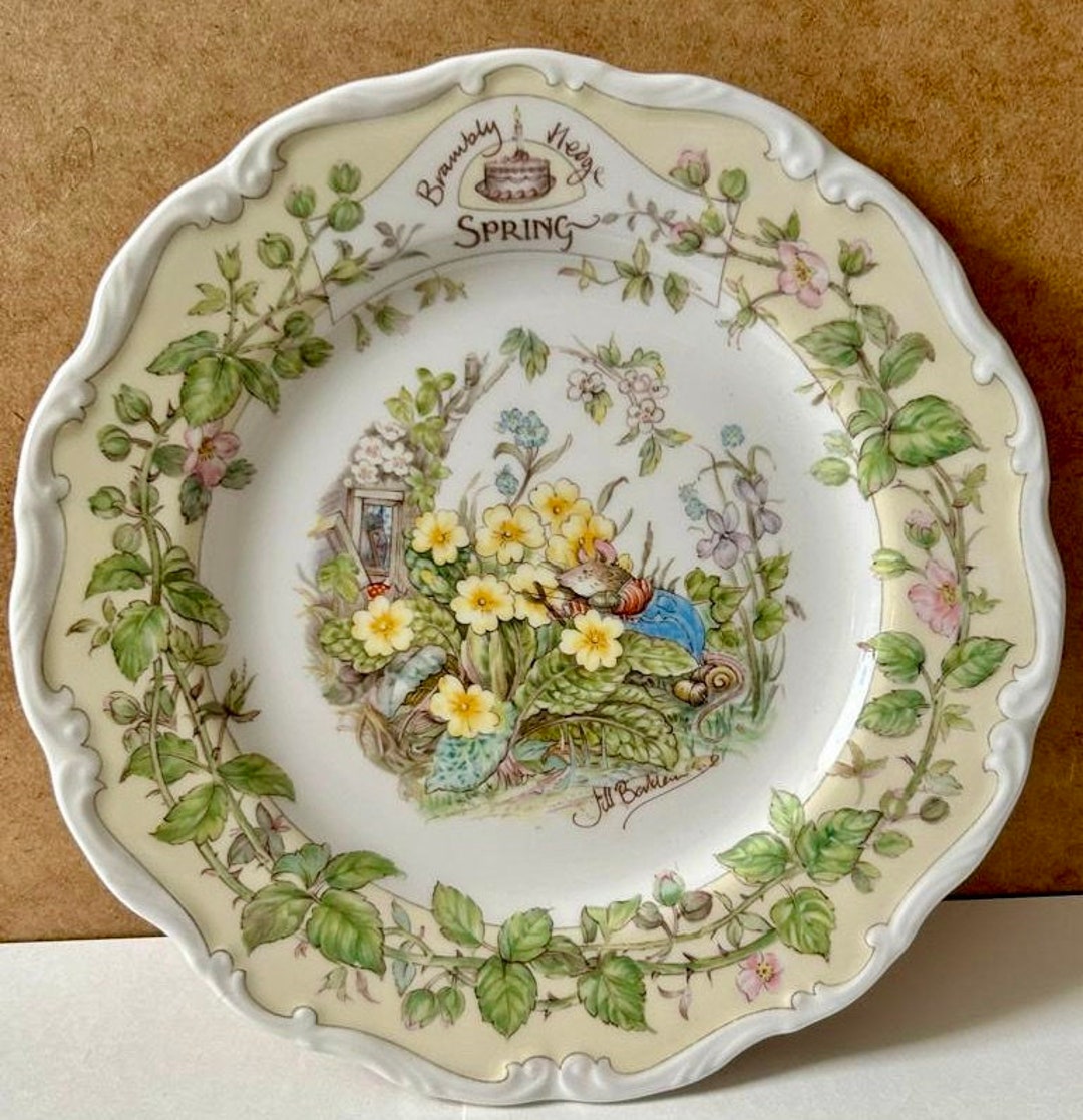 Royal Doulton Brambly Hedge Spring Plate | Jill Barklem 1982 Collector ...