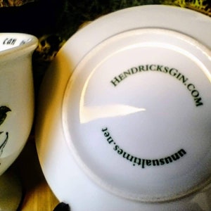 Hendricks Gin Ceramic Tea Cup & Saucer Newsies Dreamer Tea Goblet 'for ...