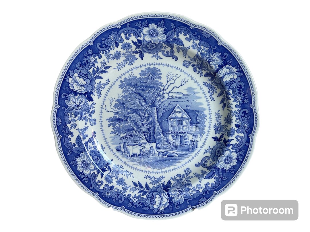 Spode Blue Room Collection rural Scenes Decorative Plate 1882 - Etsy