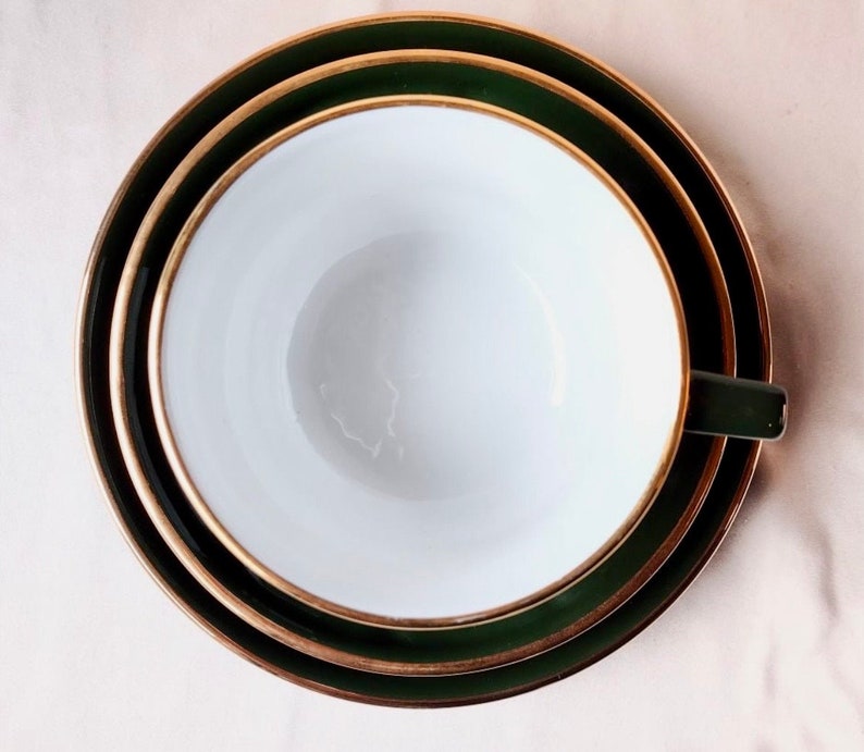 Apilco Coffee Cup Set Trio | Excellent Condition | Stamps on All but ...