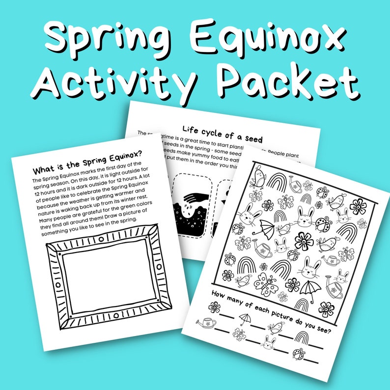 Spring Equinox Activities and Printables Packet Spring - Etsy