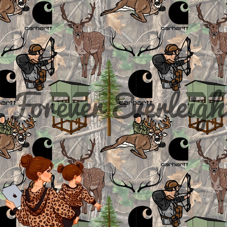 Hunting Seamless | Bow Hunting Seamless Pattern | Camo Seamless | Boy ...