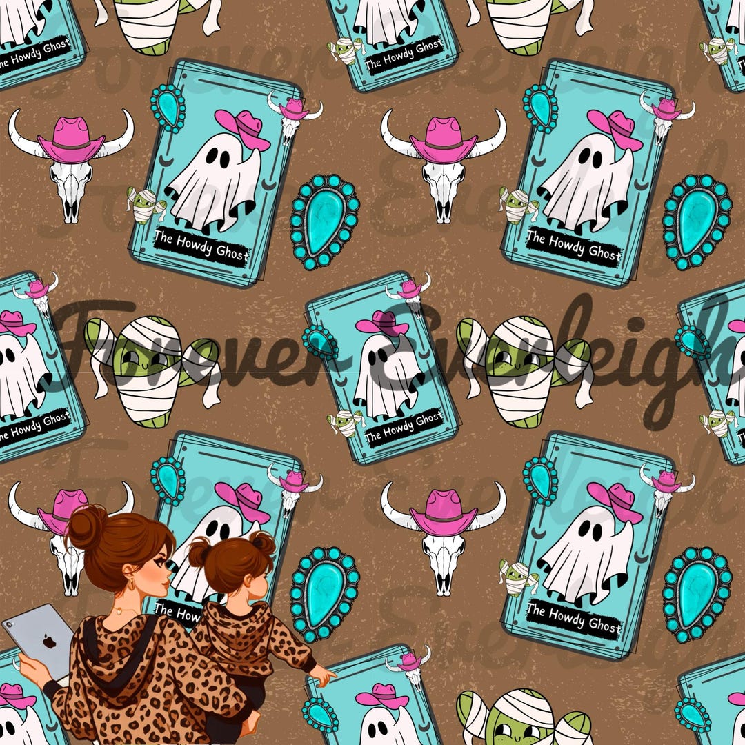 Western Ghost Seamless| Howdy Seamless | Howdy Ghost Seamless ...