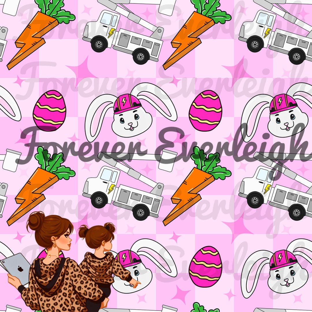 Easter Bunny Seamless | Lineman Seamless | Blue Collar Easter - Etsy