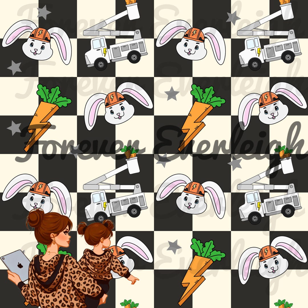 Easter Bunny Seamless | Lineman Seamless | Blue Collar Easter - Etsy