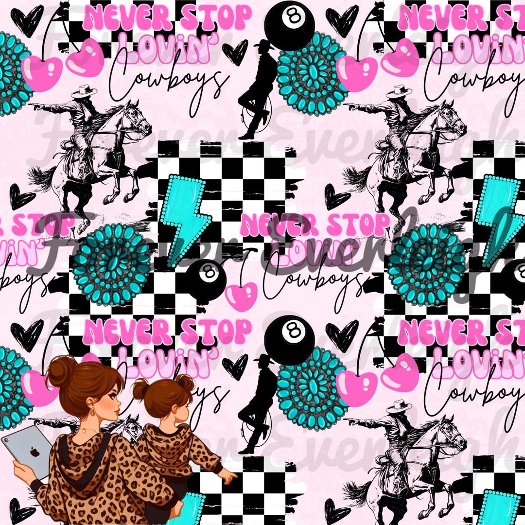 Cowboy Seamless | Checkered Seamless | Punchy Seamless - Etsy