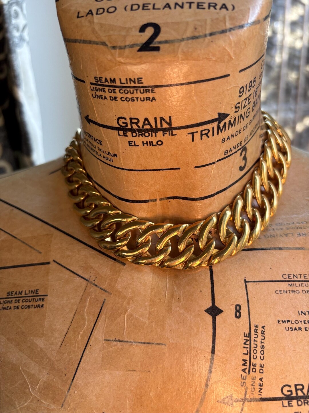 Vintage Napier Gold Tone Tick Chain Collar Necklace - Etsy