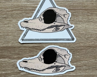 Hand Drawn Alligator Skull Stickers - Etsy