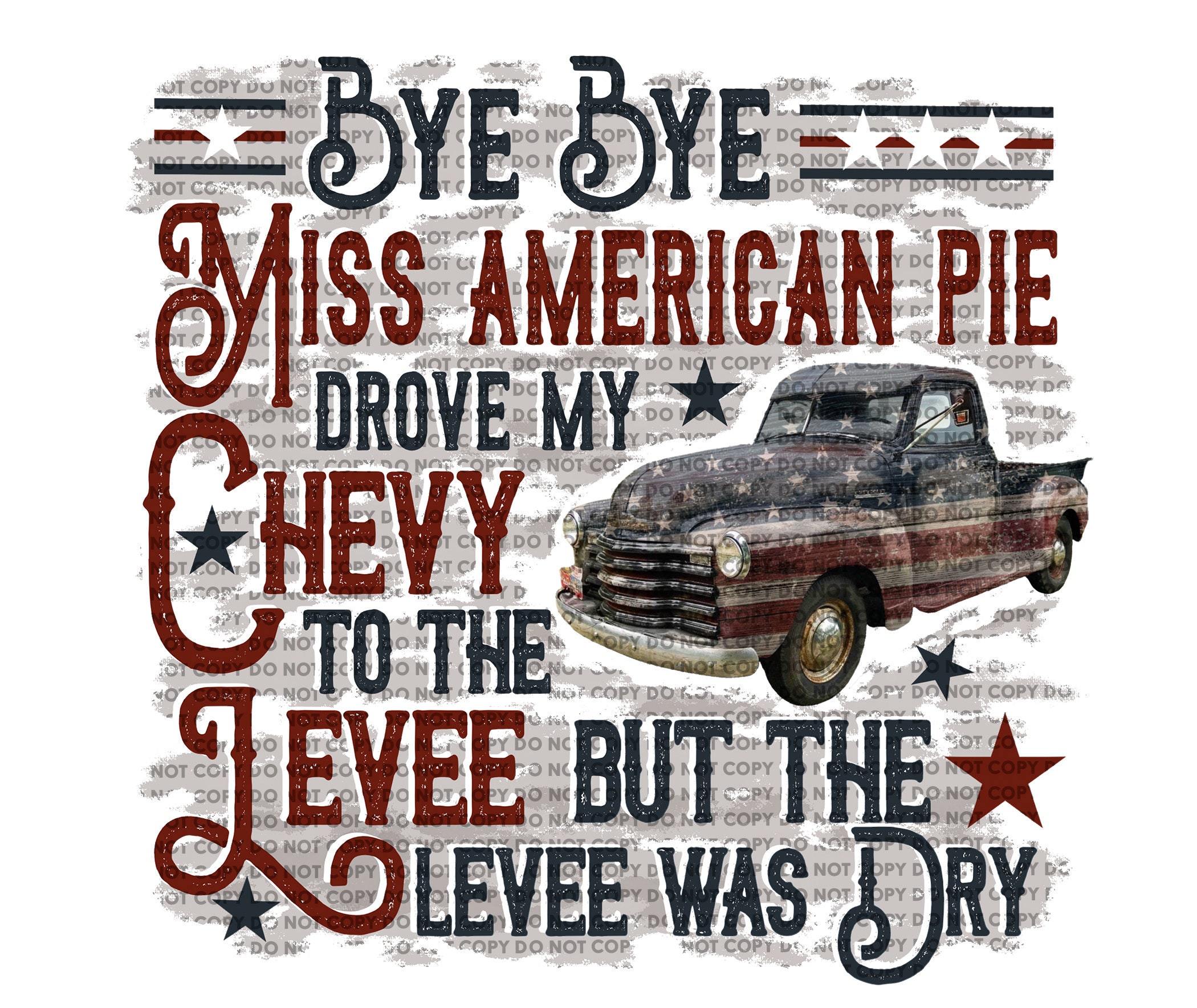 Bye Bye American Pie Ready to Press Sublimation Transfer - Etsy