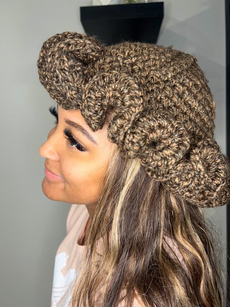Chunky Crochet Ruffle Brim Hat - Etsy