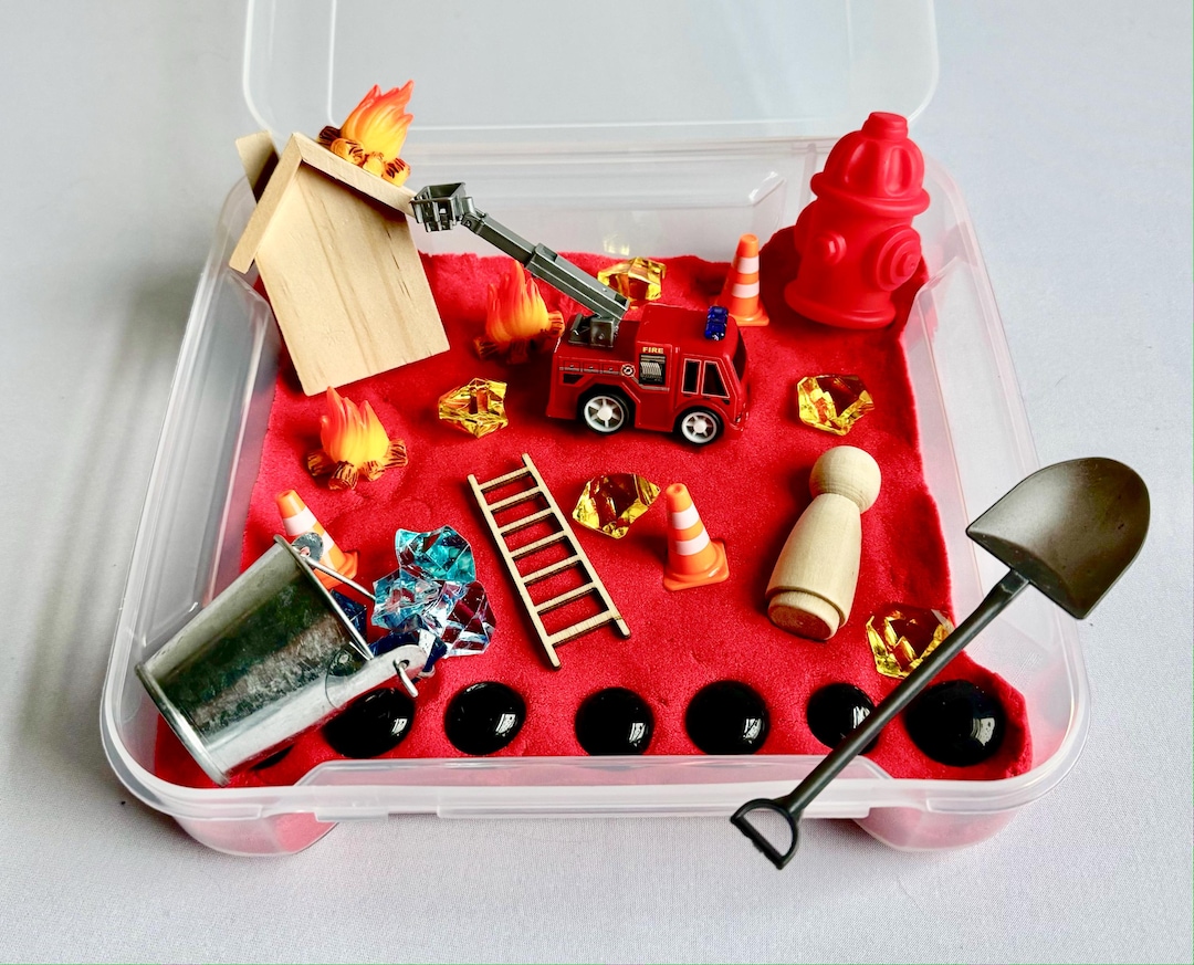 Firefighter Kinetic Sand Kit - Etsy