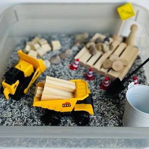 CUSTOM Construction Site Sensory Bin - Etsy