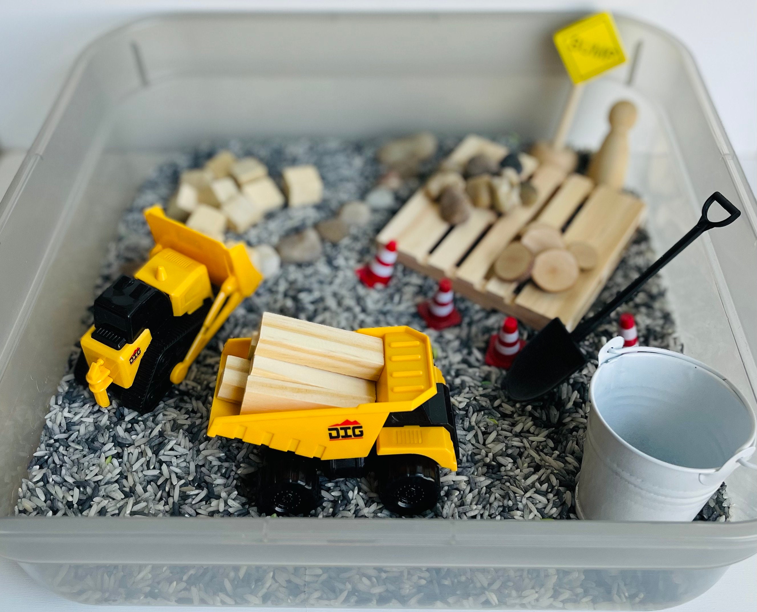 CUSTOM Construction Site Sensory Bin - Etsy