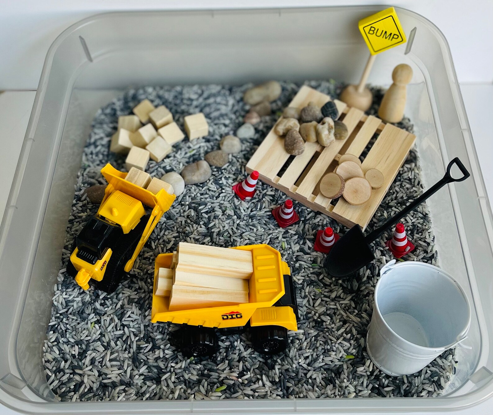 CUSTOM Construction Site Sensory Bin - Etsy