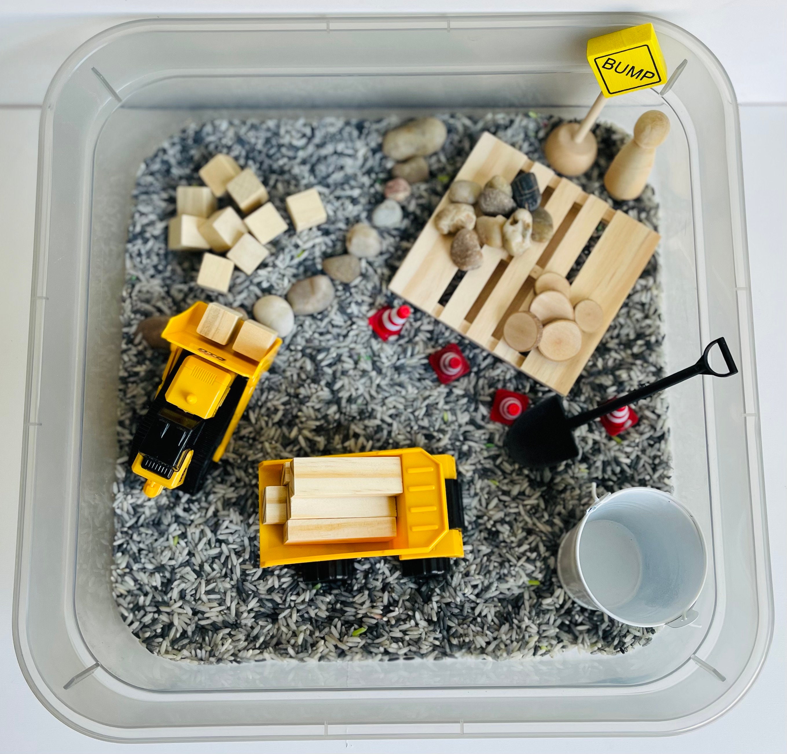 CUSTOM Construction Site Sensory Bin - Etsy
