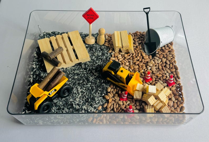 CUSTOM Construction Site Sensory Bin - Etsy