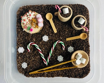Hot Cocoa Math Sensory Bin - Etsy