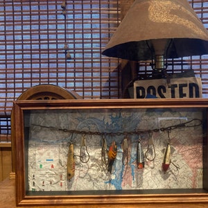 Lake Map Shadow Box - Etsy