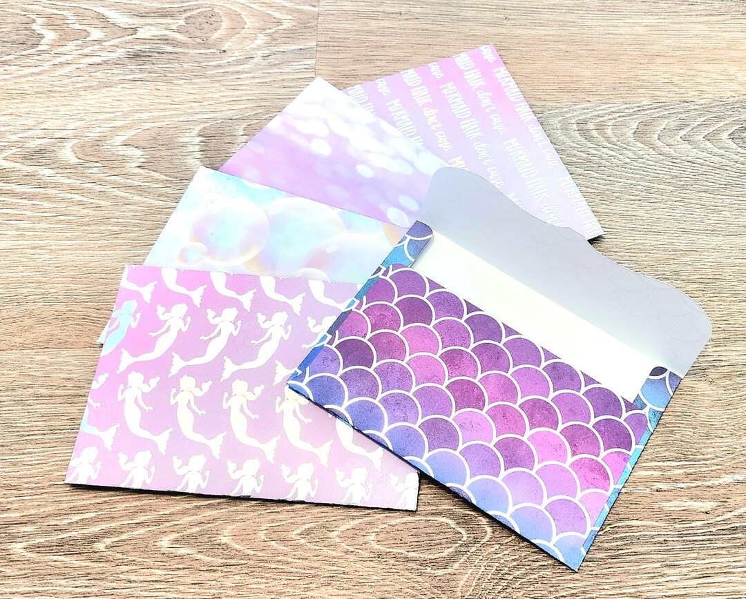Foil Embellished Envelopes, Set of 5, Mermaid, Mailer, Assorted ...