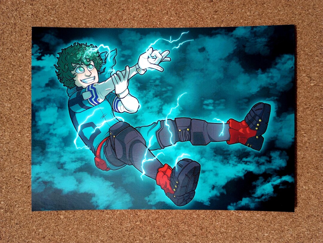 Deku Mha Print, Midoriya Izuku Bnha Anime Art Poster - Etsy