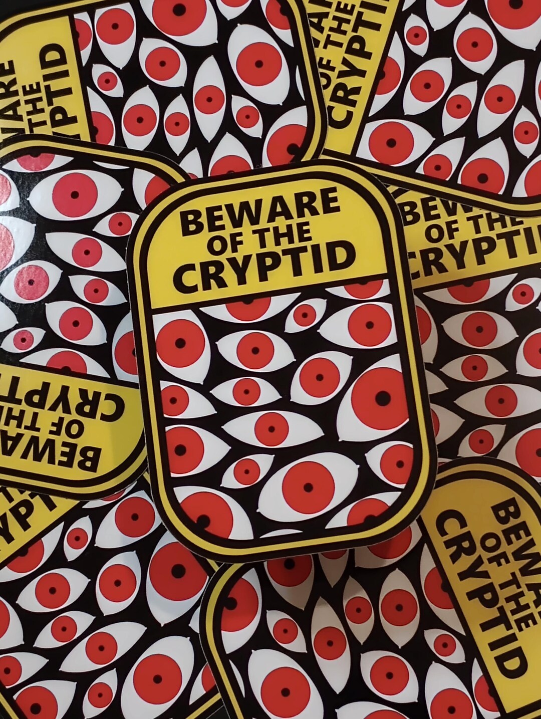Beware of the Cryptid, Funny & Creepy Eldrich Eye Sticker, for Fans of ...