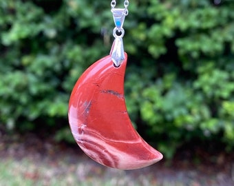 Red Moon Pendant - Etsy