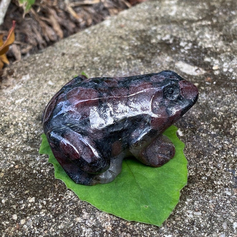 Stone Frog Figurine - Etsy