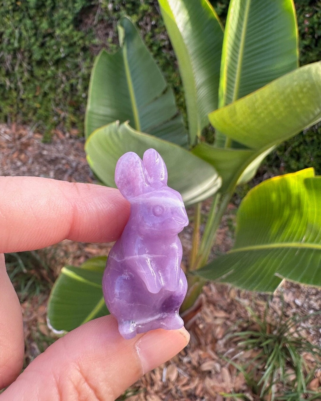 1.5 Inch Lepidolite Crystal Bunny Rabbit Lepidolite Crystal Bunny ...