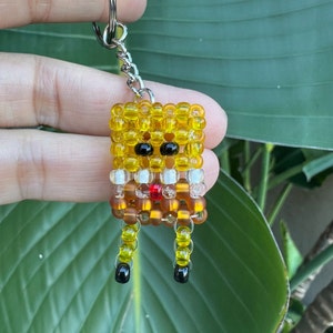 Beaded Spongebob Figurine, Yellow Spongebob Brown Square Pants ...