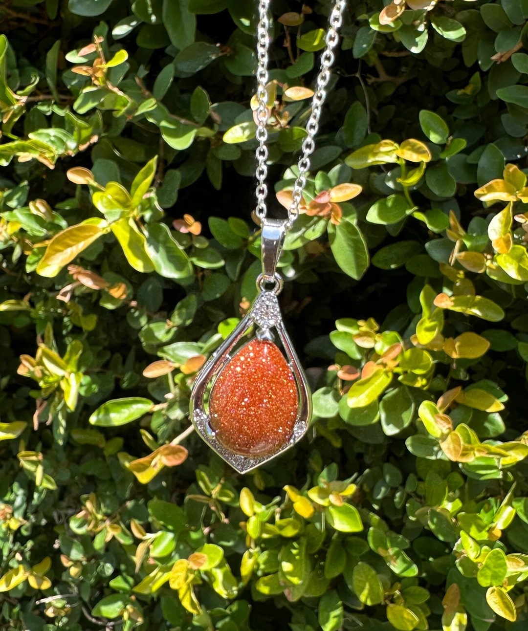 Goldstone Rhombus Pendant Goldstone Crystal Rhombus Man Made Encased ...