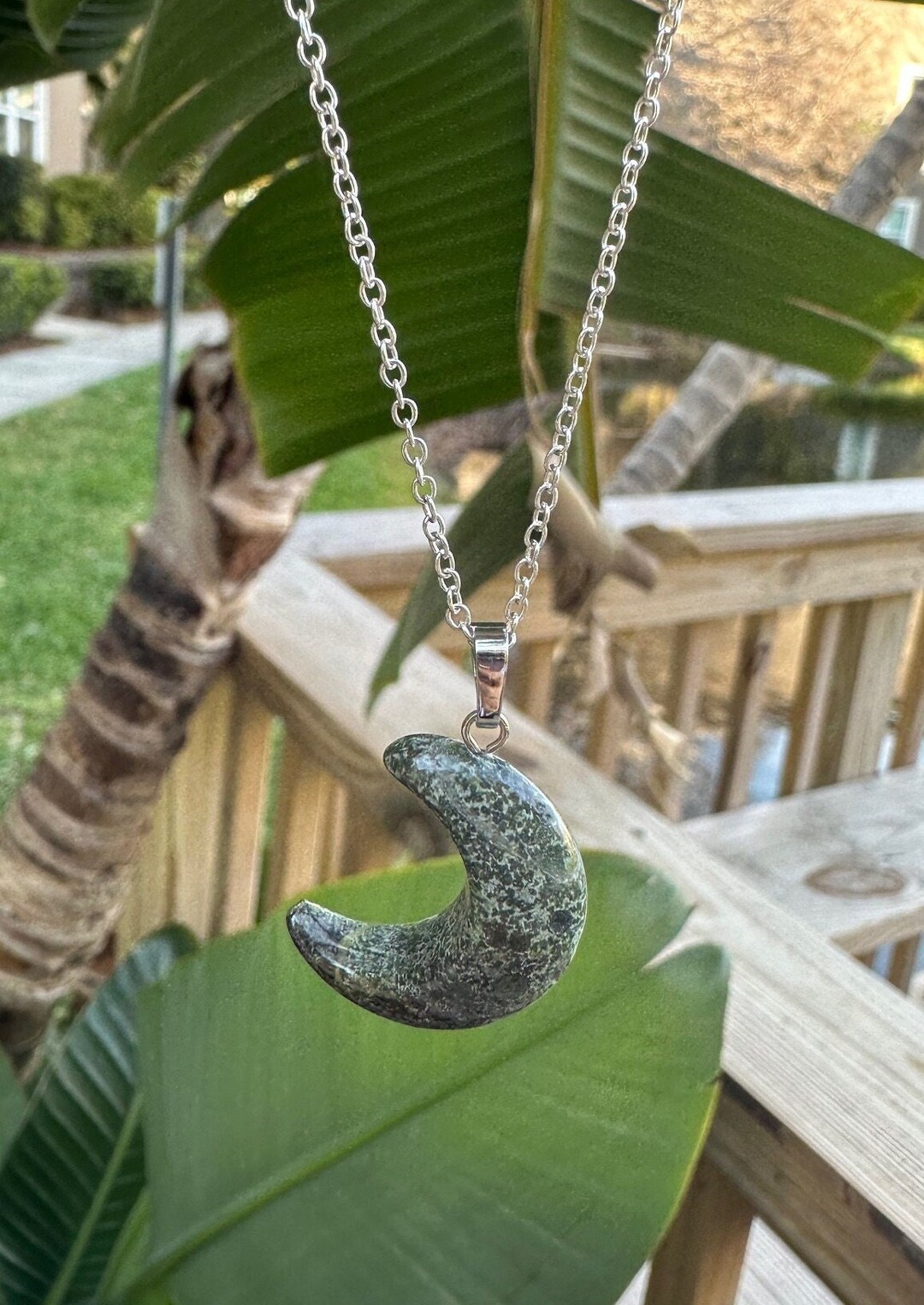 Dragon's Blood Jasper Moon Pendant Genuine Dragon's Blood Jasper ...