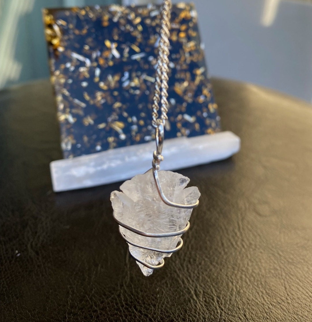 Clear Quartz Arrow Point Pendant Chakra Healing Genuine Crystal ...