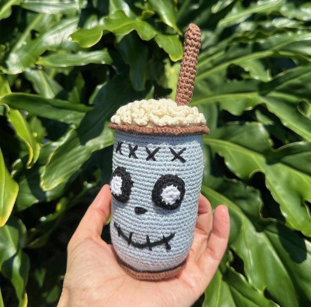 Crochet Halloween Zombie Cocktail, Cute Soft Stuffed Zombie Milkshake ...