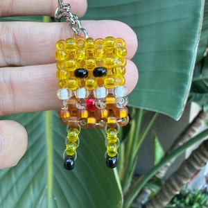 Beaded Spongebob Figurine, Yellow Spongebob Brown Square Pants ...