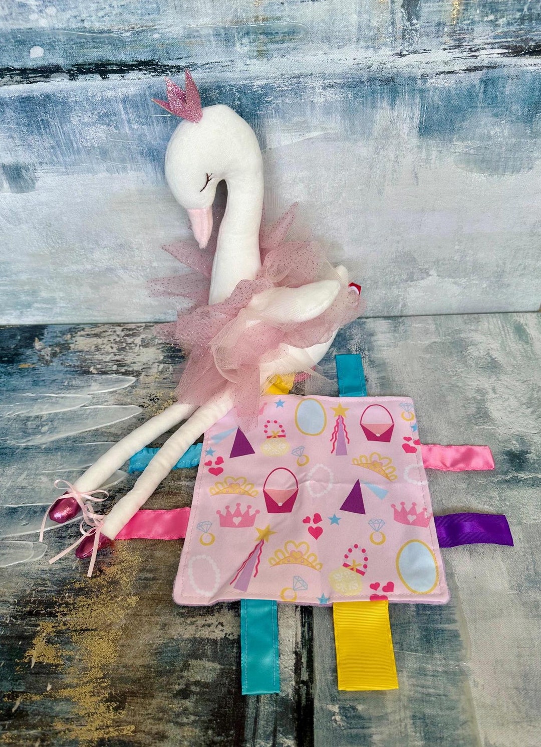 Ballerina Swan Princess Baby Gift Set Crinkle Square Princess Baby Gift ...