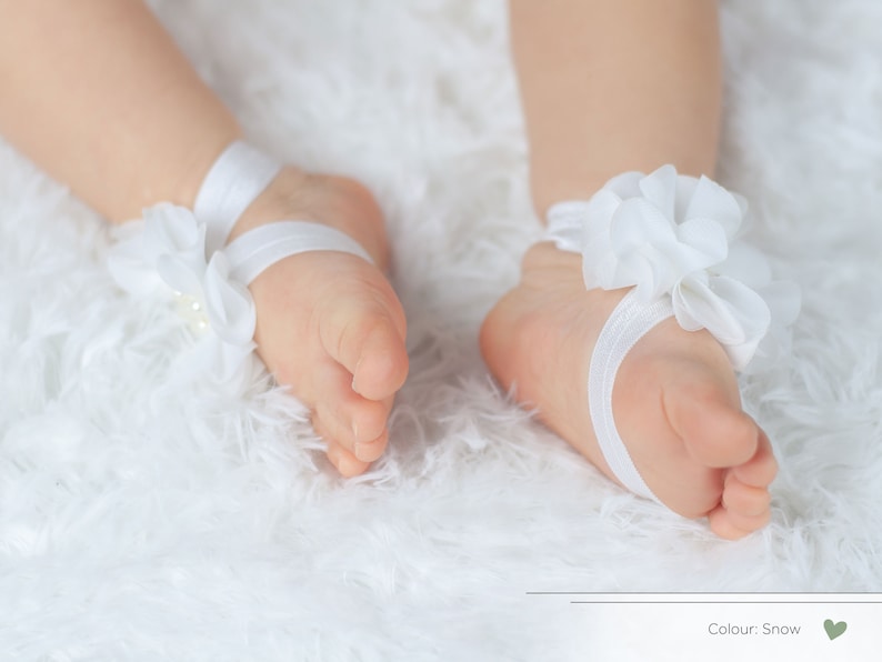 Baby Barefoot Sandals, Baby Shoes, Baby Girl Champagne Sandals, Tan ...