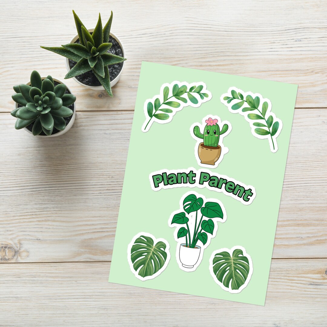 Plant Parent Sticker Sheet, Sticker Board, Sticker for Water Bottle ...