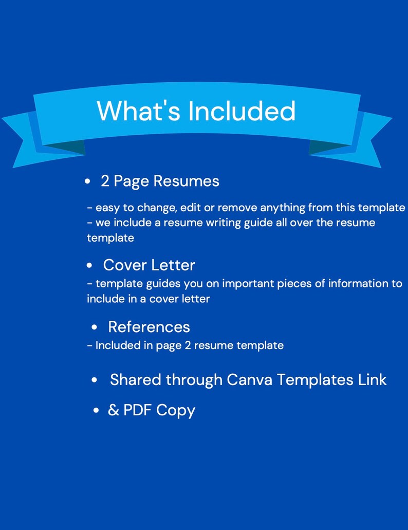 Blue Modern Resume Templates, Minimalist & Professional Resume, Simple ...