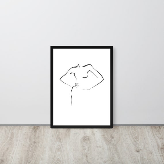 Abstract Line Art Sketch Female Body Art Body Art Line | Etsy