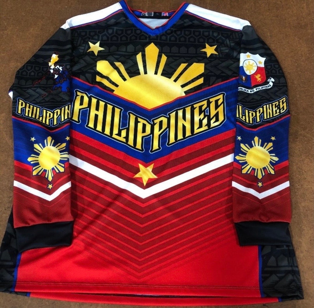 Philippines Filipino Tribal Traditional 3 Stars and Sun Basketball Long ...