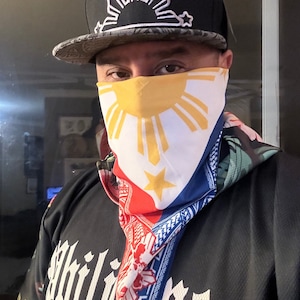 Philippines Filipino Pinoy Pinay Tribal Bandana 22” X 22” 3 Stars and ...