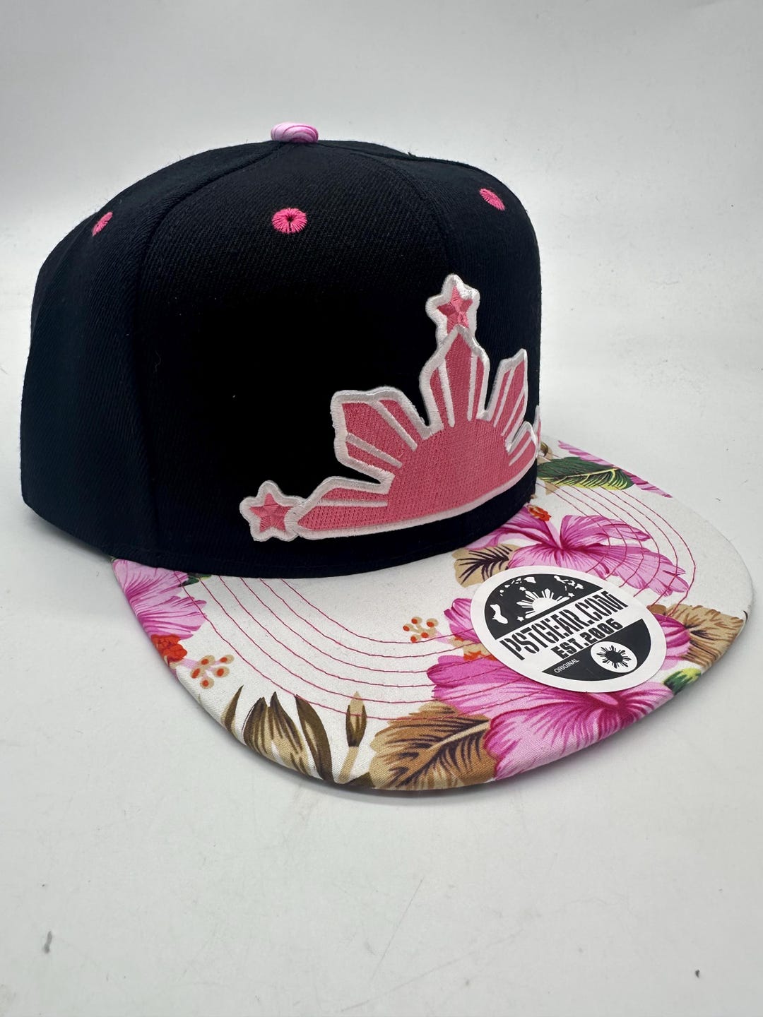 Filipina Filipino Philippines Pinay 3 Stars and Sun Floral Pink Brim ...