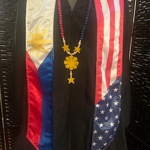 Philippines Filipino USA 3 Stars and Sun Graduation Stole MADE IN ...