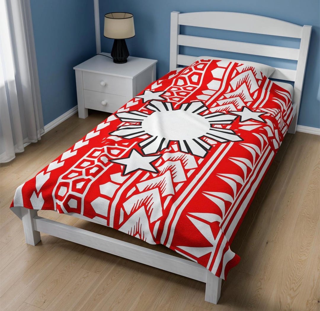 Philippines Filipino Red Tribal Blanket 60" X 80" - Etsy