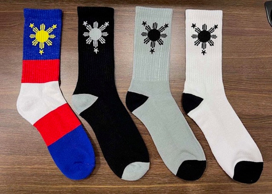 Philippines Filipino 3 Stars and Suns Embroidered Socks - Etsy