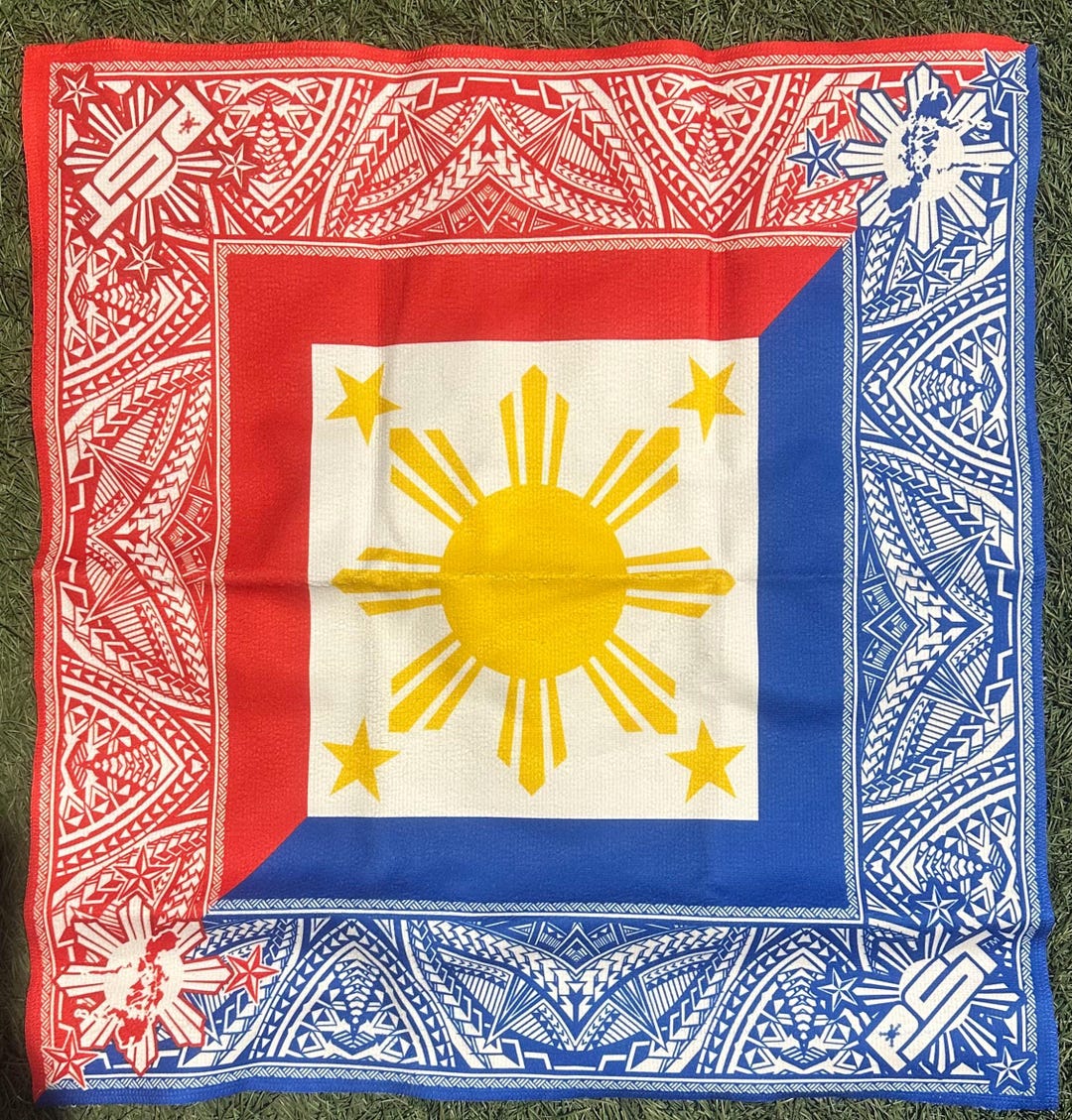 Philippines Filipino Tribal Terry Towel Bandana 22” X 22” 3 Stars and ...