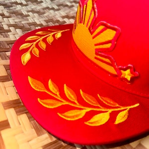 Filipino Philippines Flag Red Captain Brim Pinoy Pinay 3 Stars and Sun ...